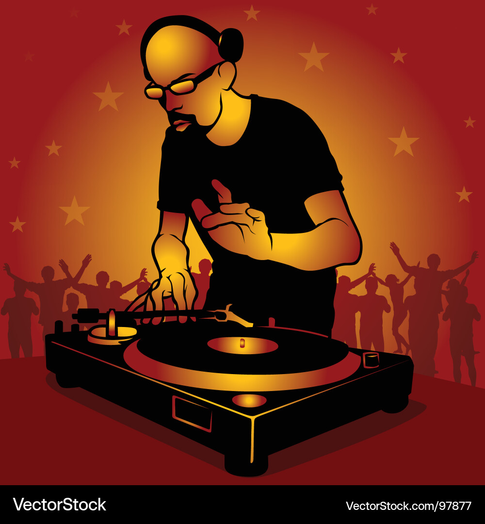 Dj star Royalty Free Vector Image - VectorStock