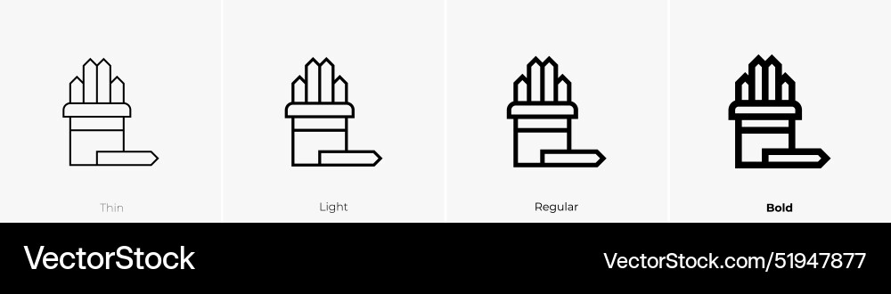 Kau chim icon thin light regular and bold style Vector Image