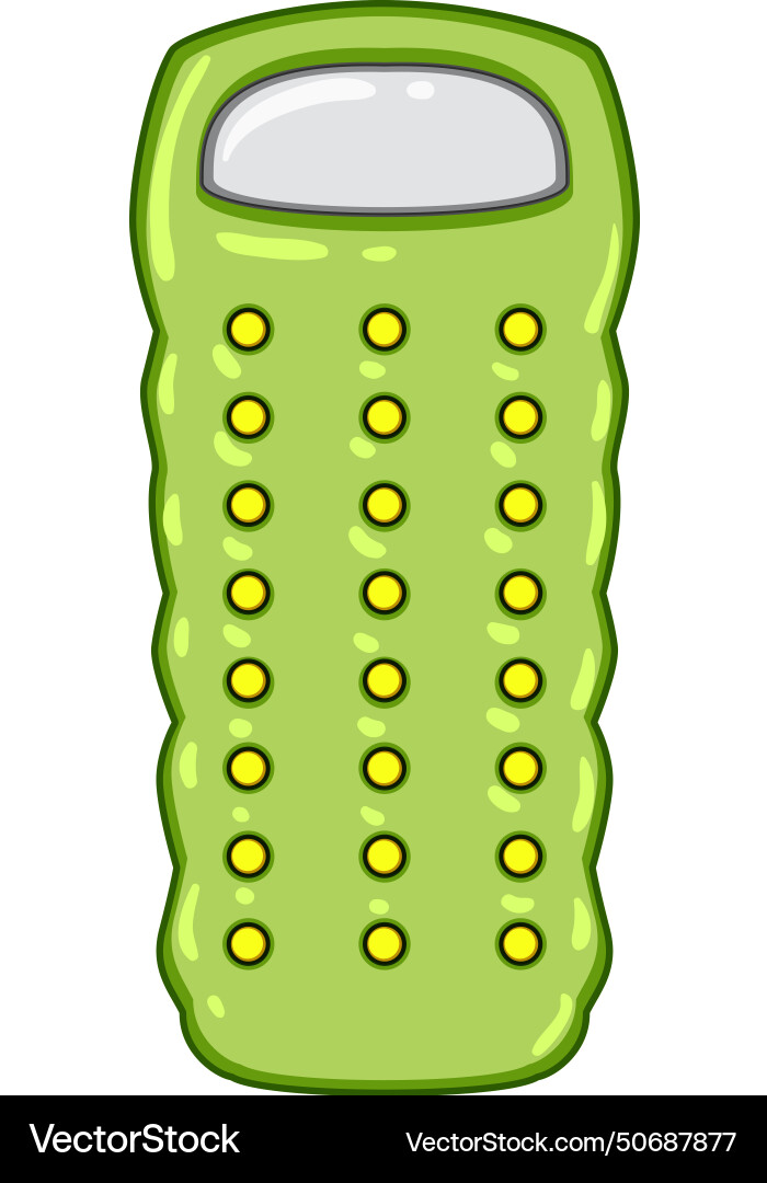 Mat inflatable mattress pool cartoon Royalty Free Vector
