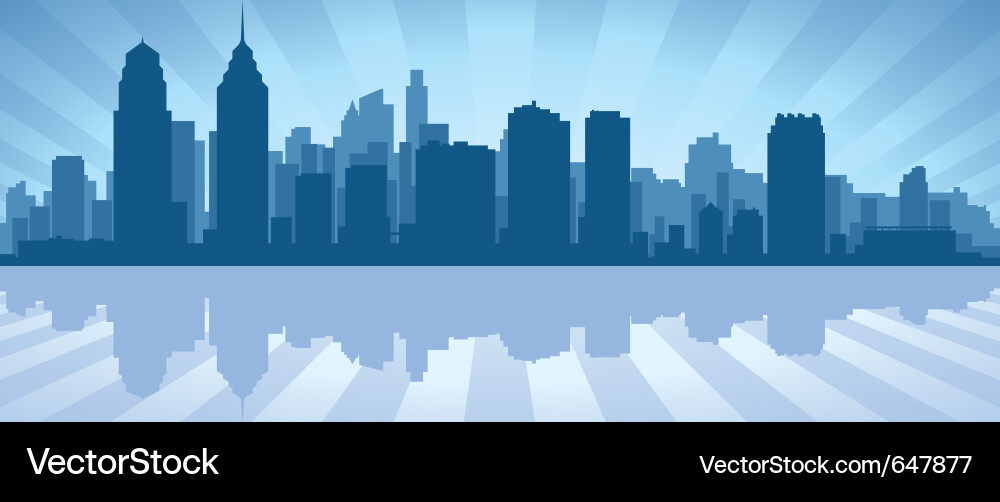 Philadelphia skyline Royalty Free Vector Image