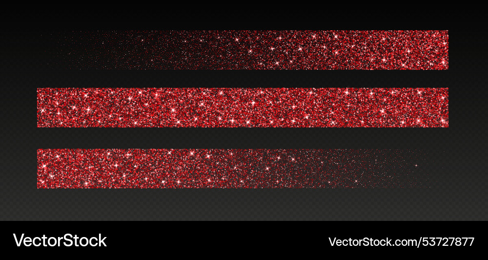 Red glitter brush strokes shimmer spray effect Vector Image