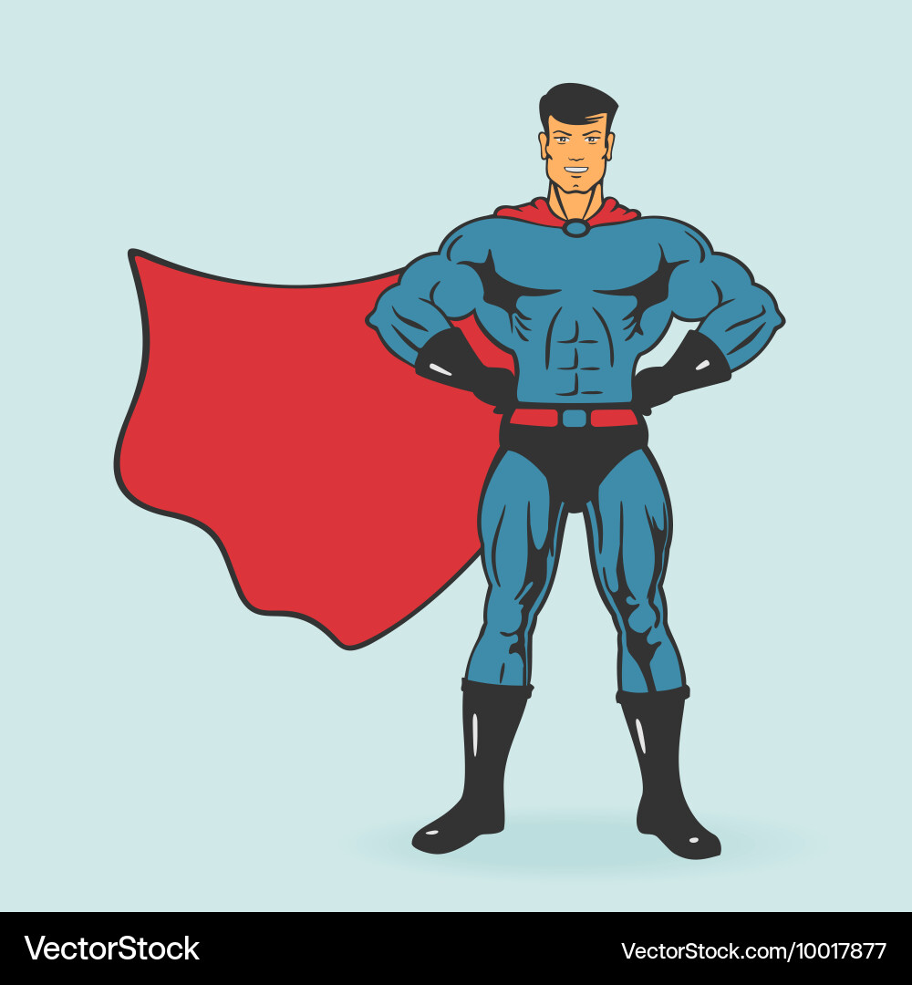 Super hero stand Royalty Free Vector Image - VectorStock