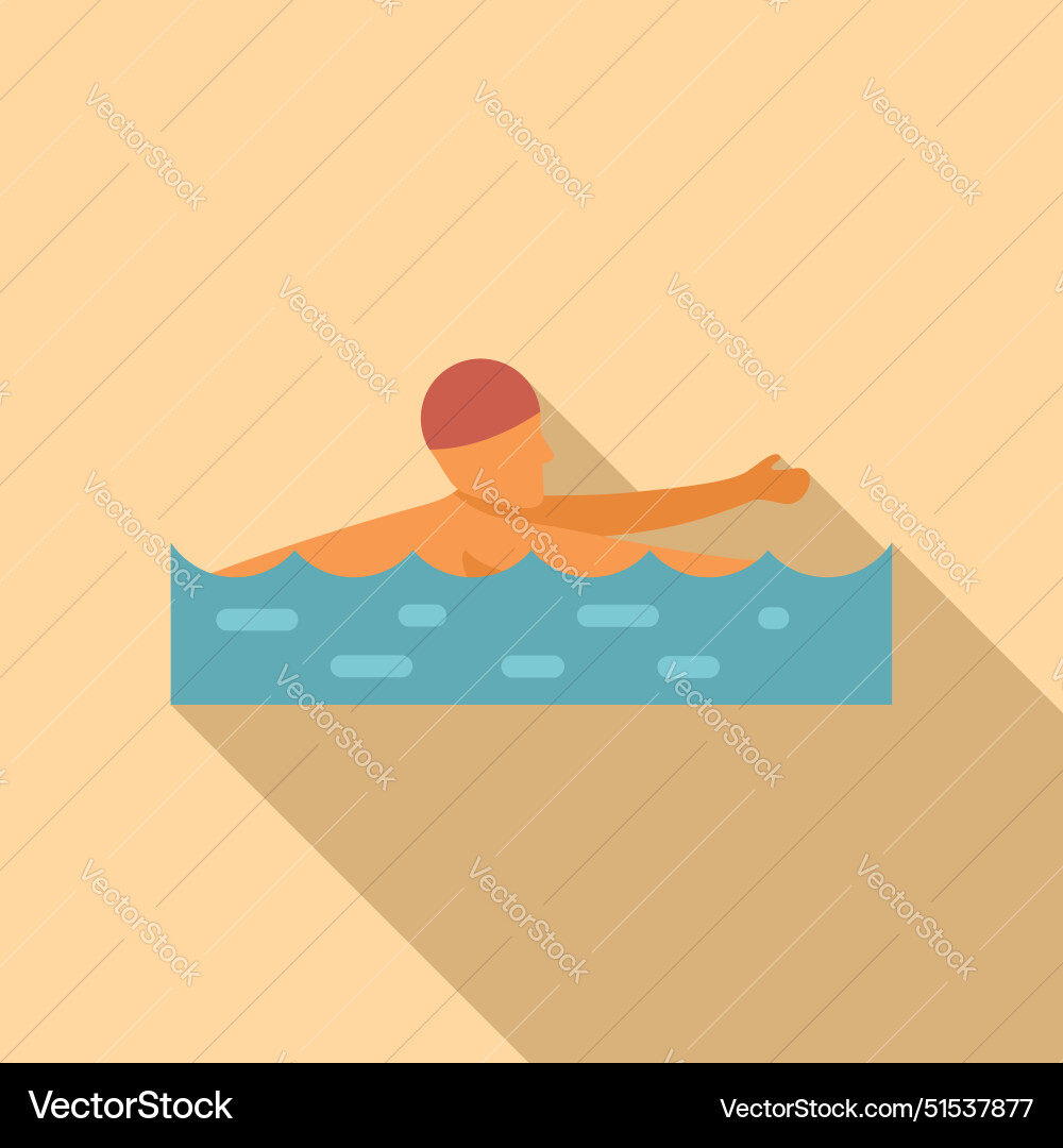 Swimmer in a minimalist style Royalty Free Vector Image
