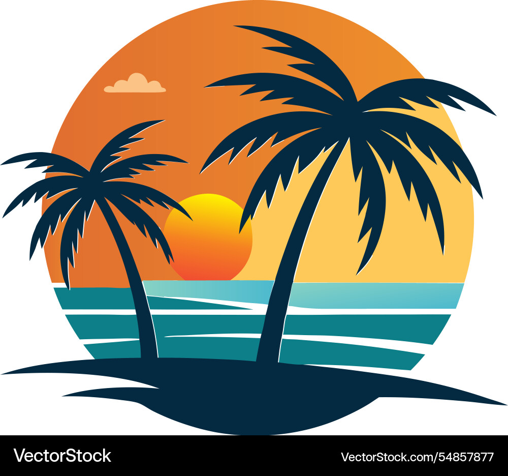 Beach Sunset Vector Images (over 61,000)