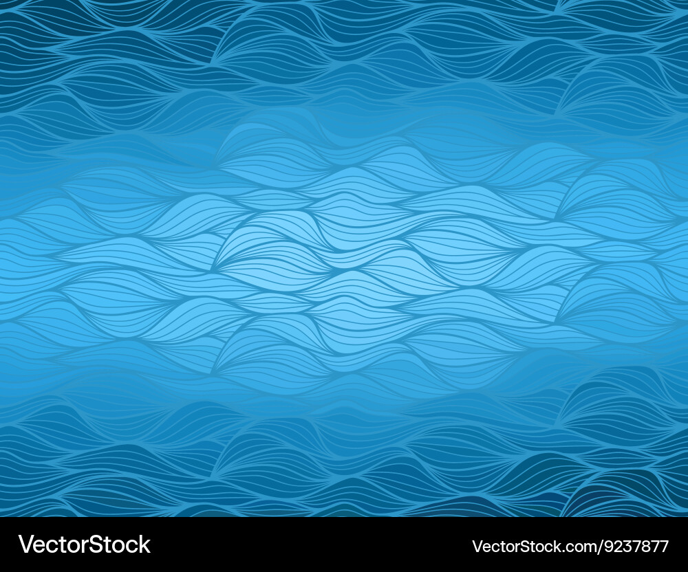 Wave background of doodle hand drawn lines Vector Image