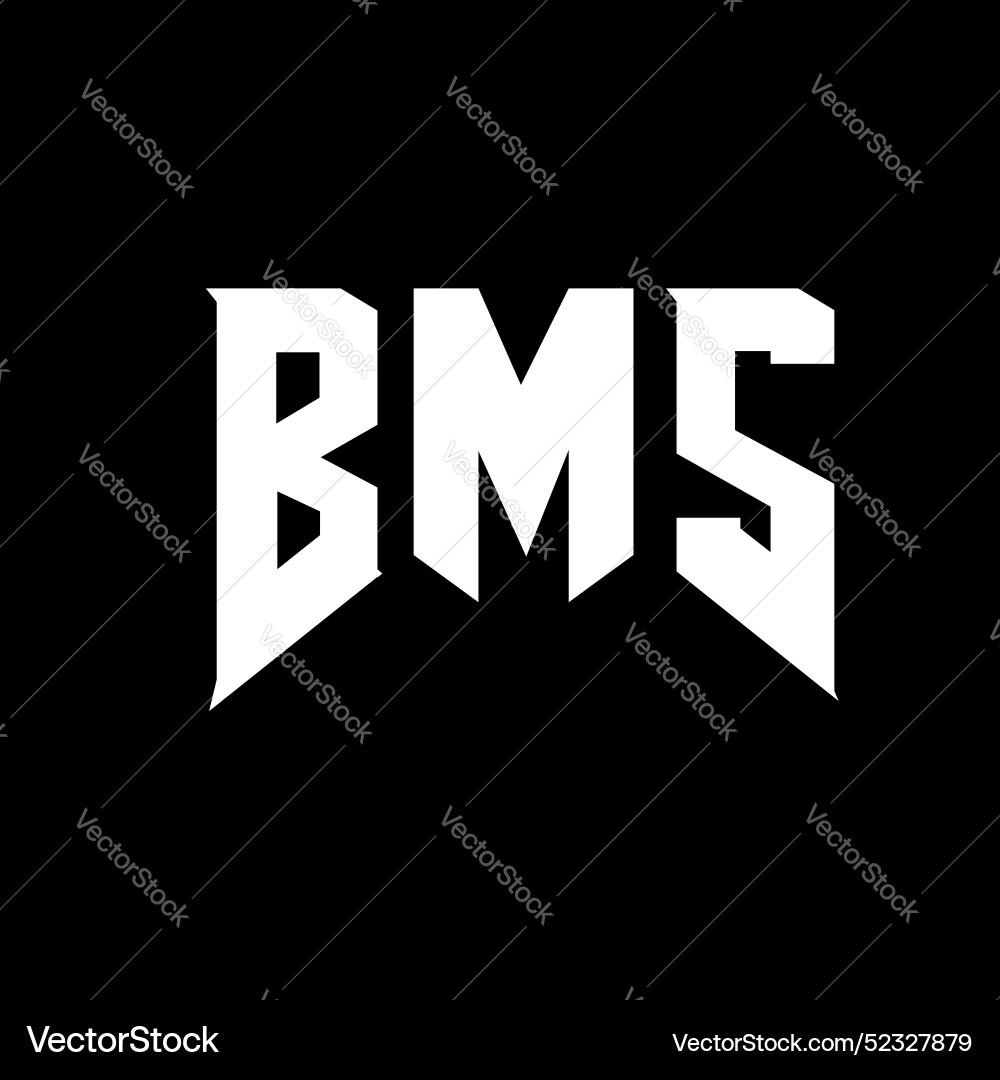 Bms letter logo design for technology company Vector Image