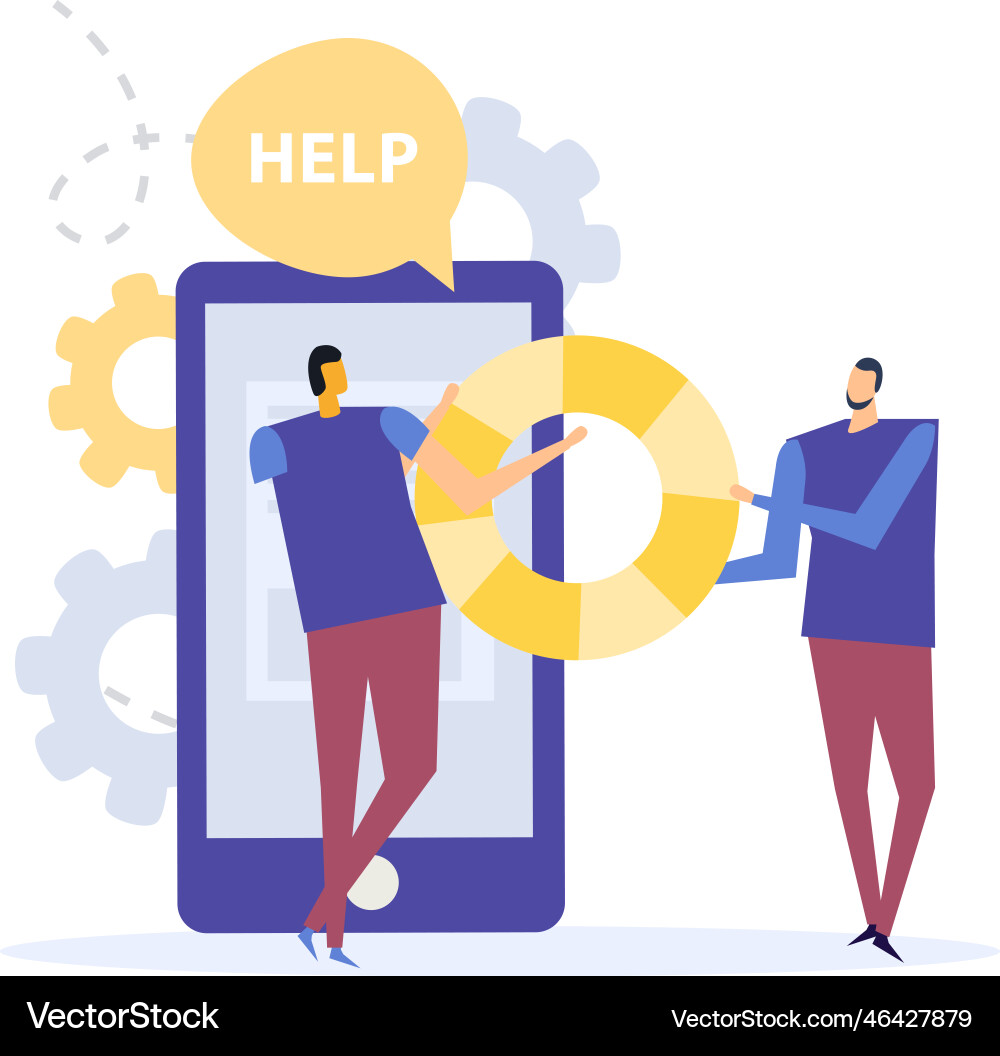 Call Center Support Concept Royalty Free Vector Image