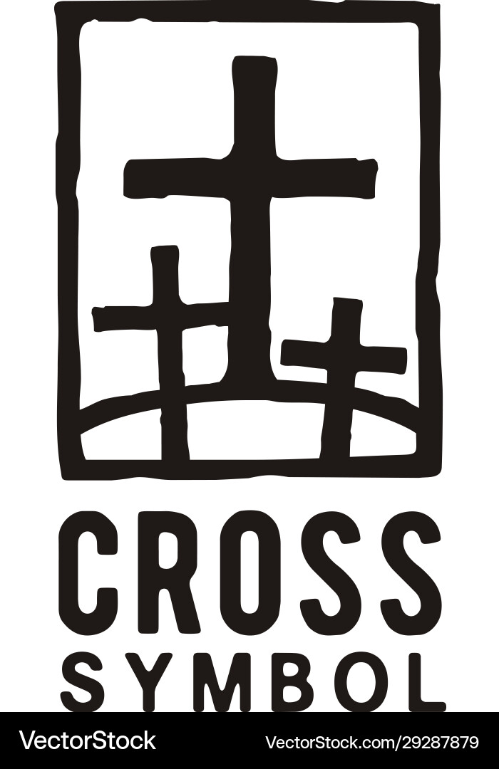 Christian Tomb Cross Symbol Royalty Free Vector Image