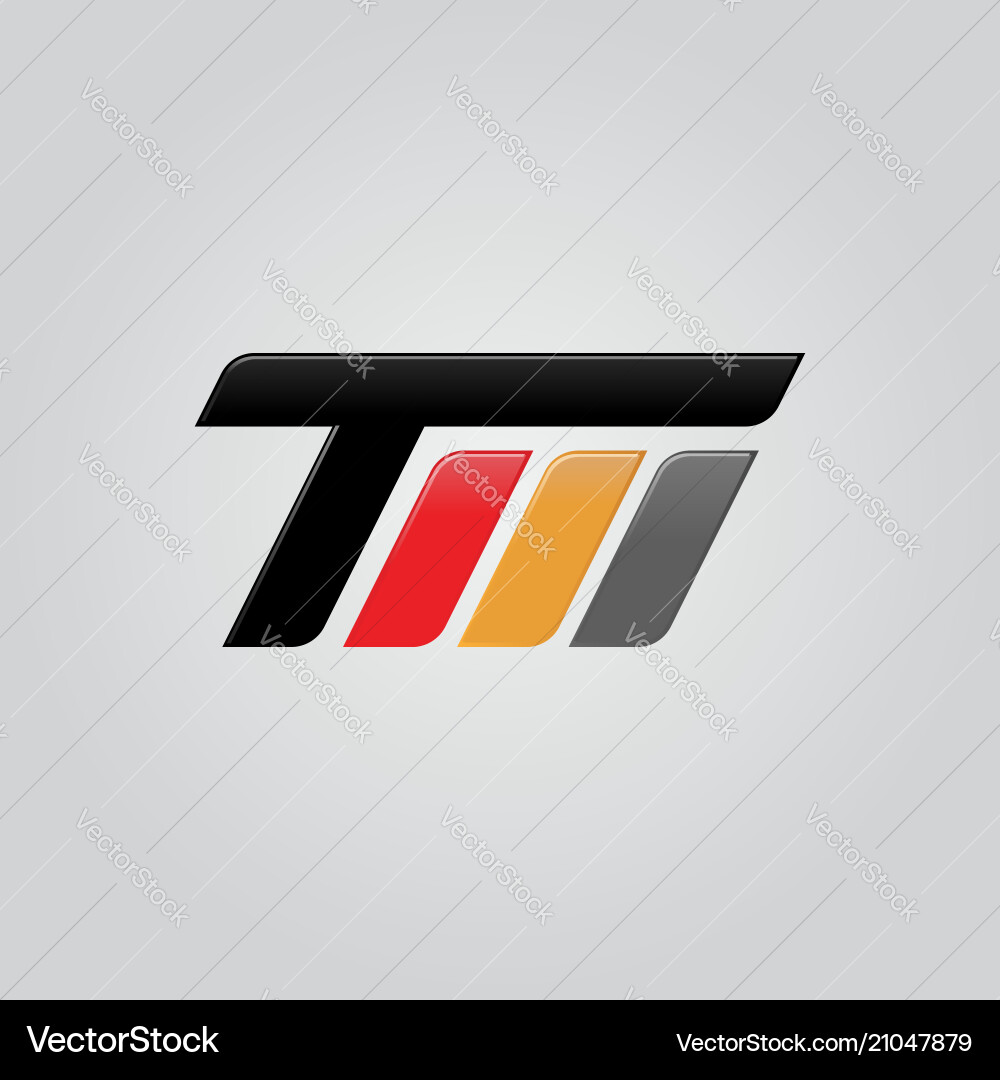 Creative letter tm logo concept design Royalty Free Vector