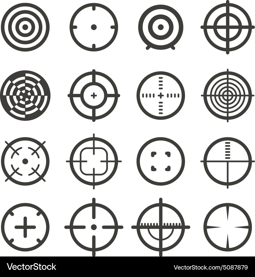 Different targets collection Royalty Free Vector Image