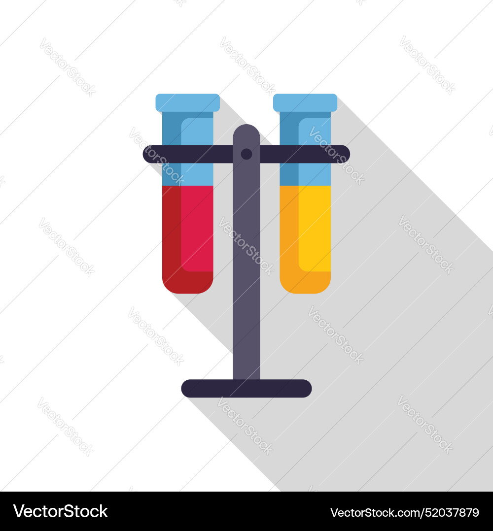 Laboratory equipment displaying two test tubes Vector Image