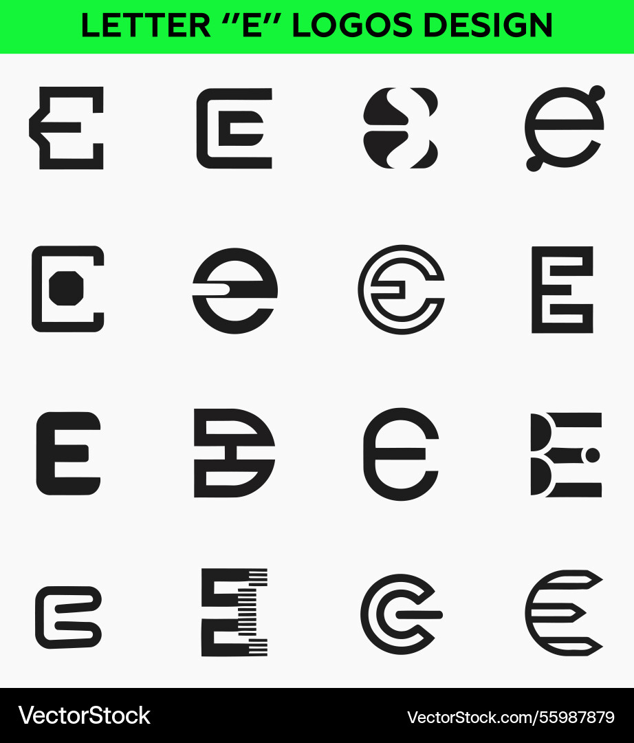 Letter e icon Royalty Free Vector Image - VectorStock