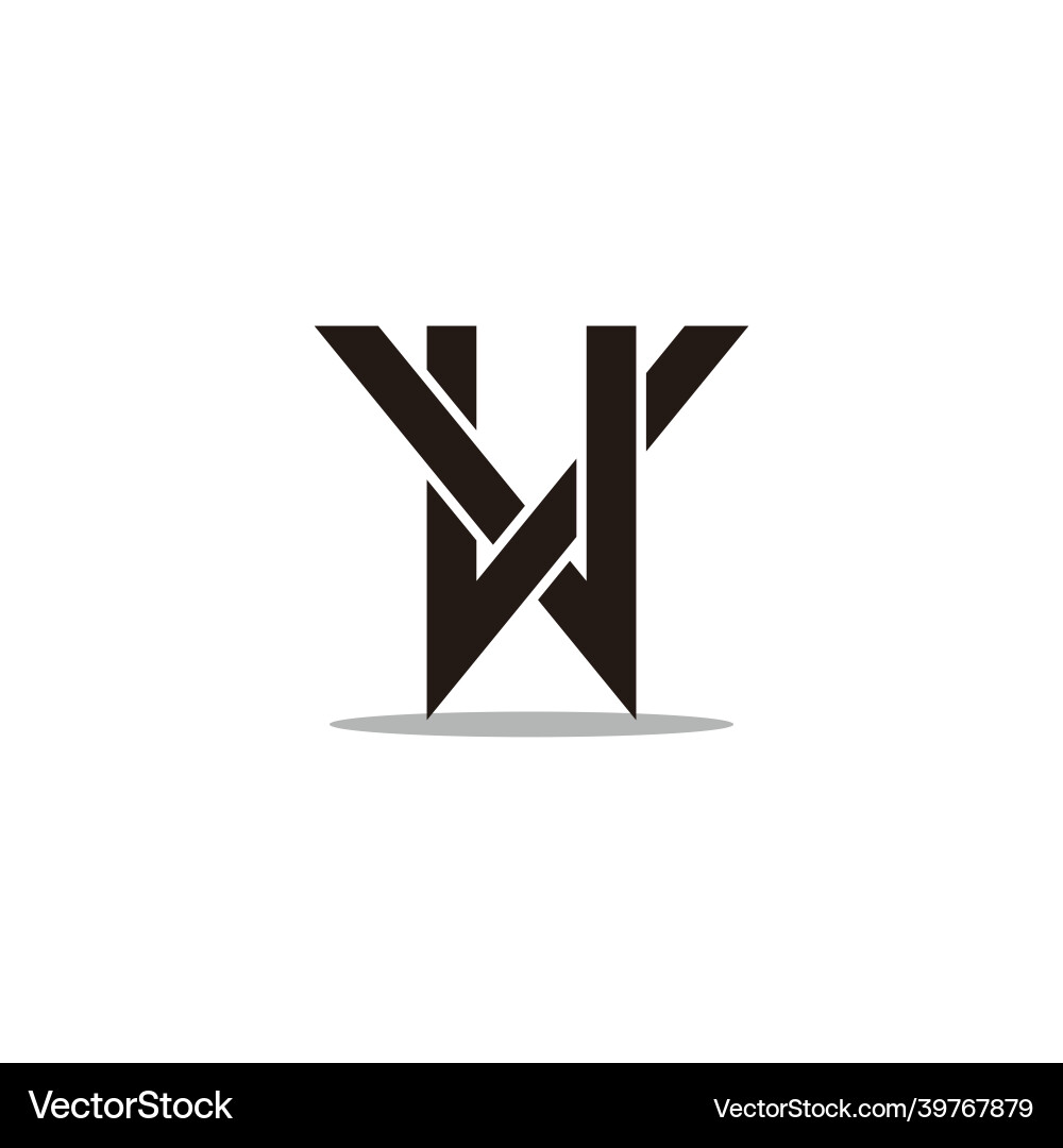 Letter w linked overlapping line logo Royalty Free Vector Letter w linked overlapping line logo Royalty Free Vector