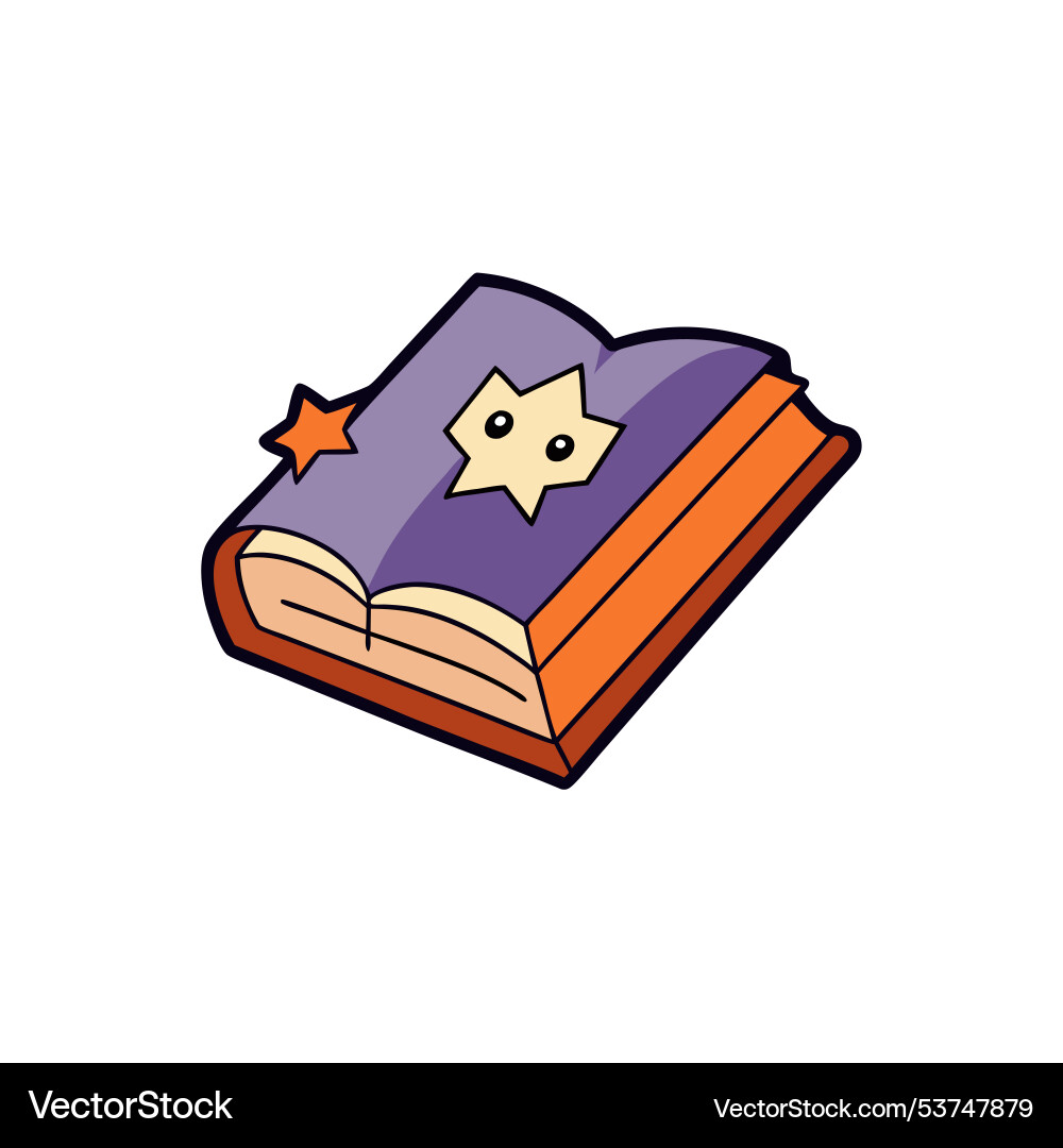 Open magical halloween book png file Royalty Free Vector