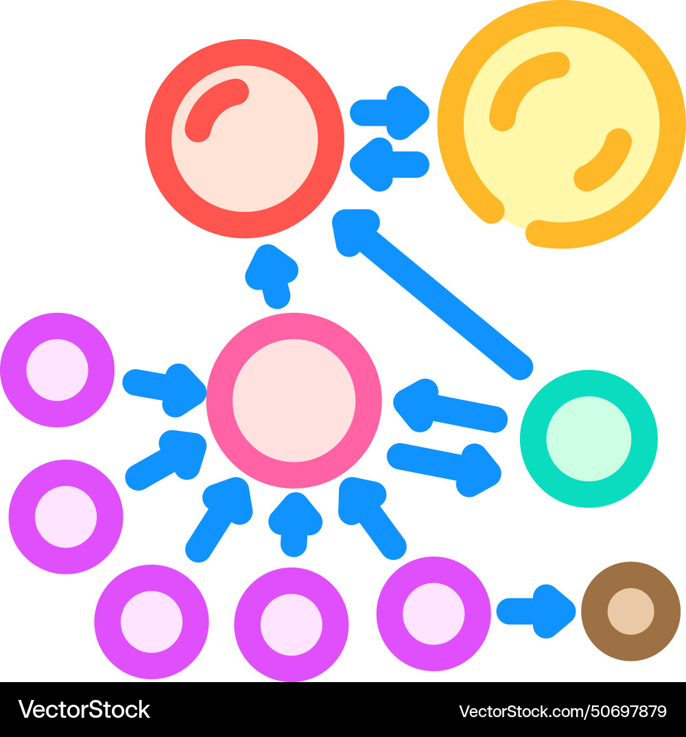 Pagerank algorithm color icon Royalty Free Vector Image Pagerank algorithm color icon Royalty Free Vector Image