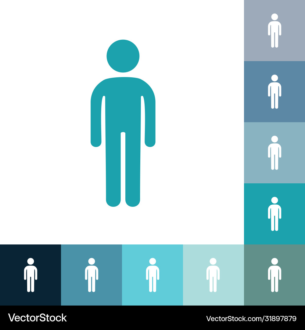 Stick figure human silhouette Royalty Free Vector Image