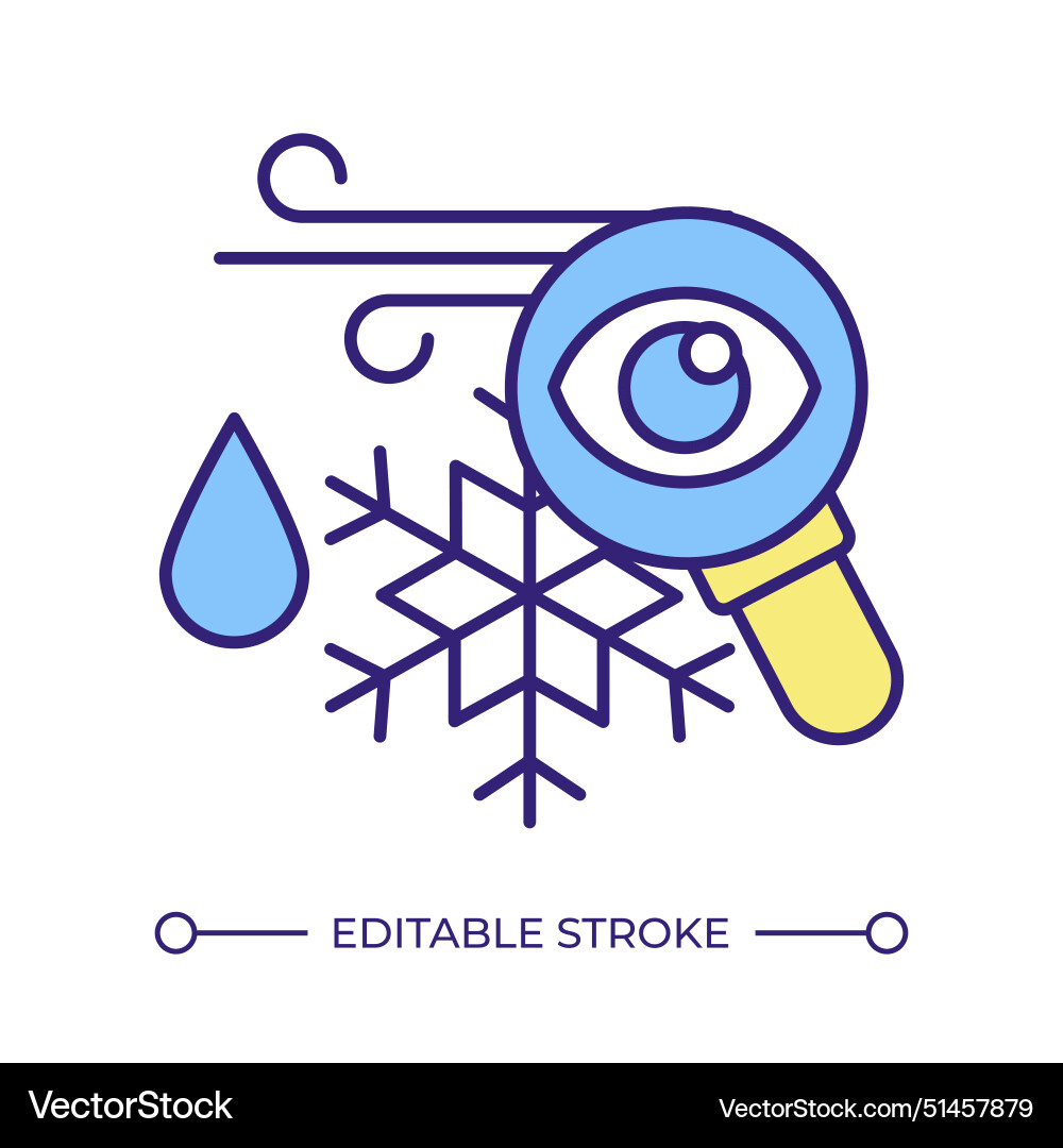 Weather data rgb color icon Royalty Free Vector Image