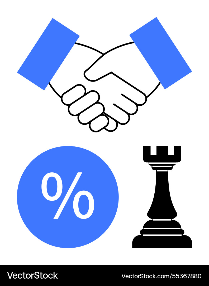 Business collaboration financial growth Royalty Free Vector