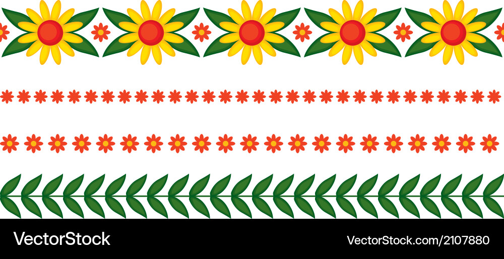 Floral garland Royalty Free Vector Image - VectorStock