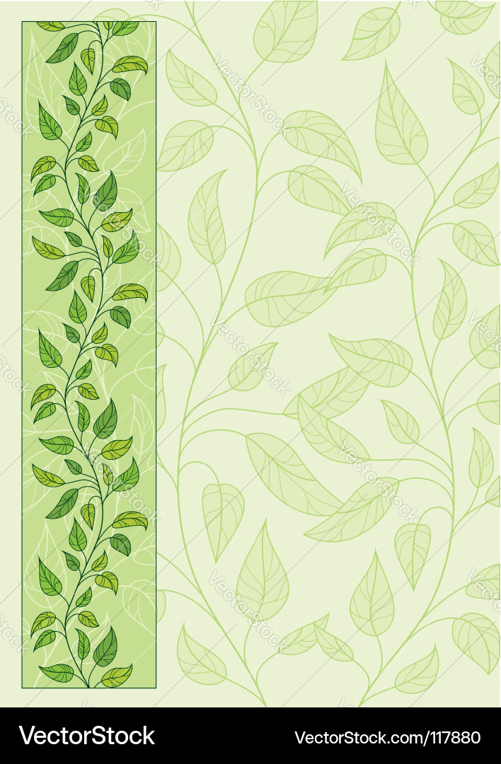 Floral Leaf Pattern Background Royalty Free Vector Image