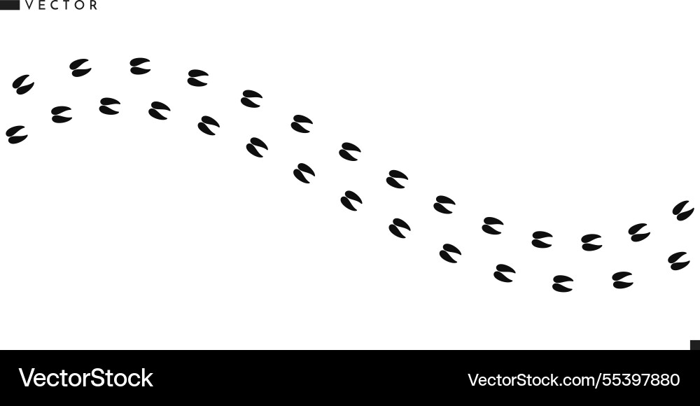 Goat paw prints silhouette Royalty Free Vector Image
