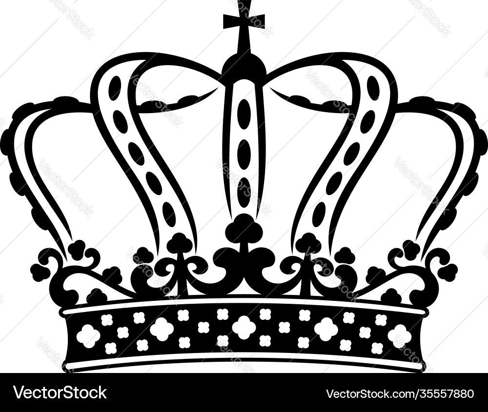 Monarchy symbol isolated royal crown Royalty Free Vector