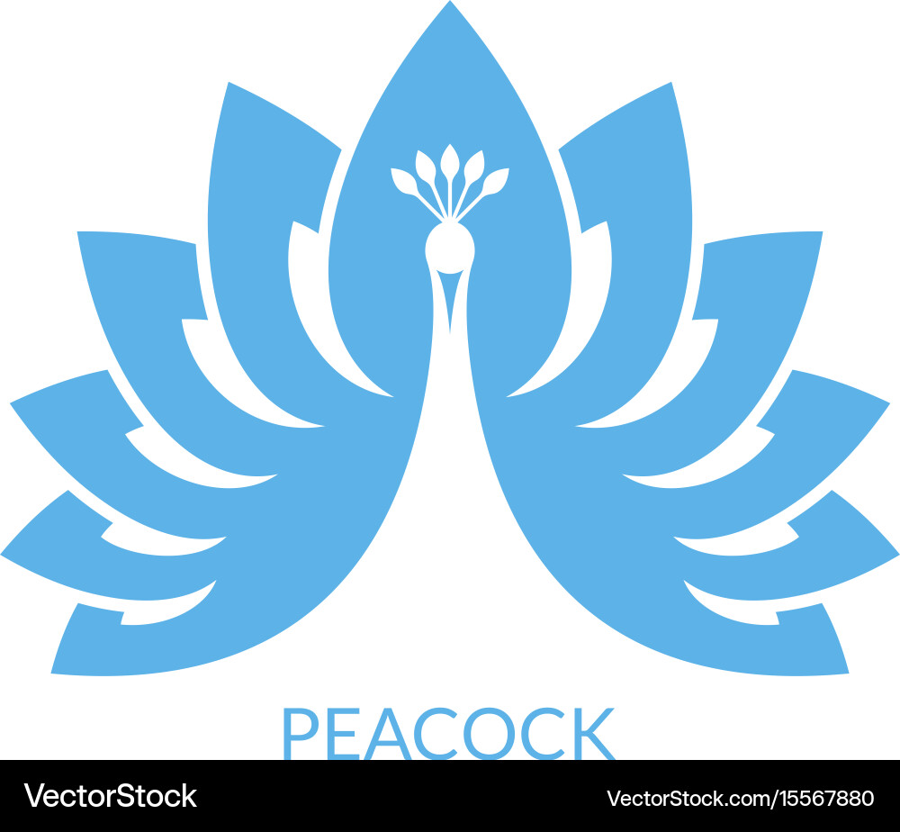 Peacock logo Royalty Free Vector Image - VectorStock
