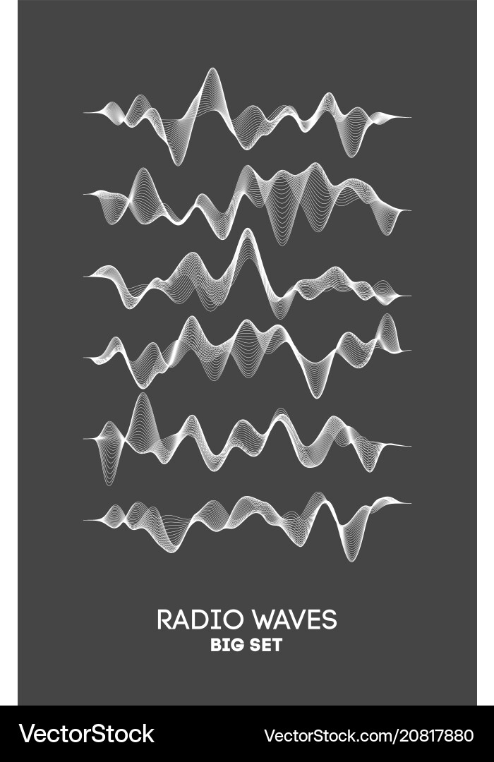 Radio waves frequency identification Royalty Free Vector