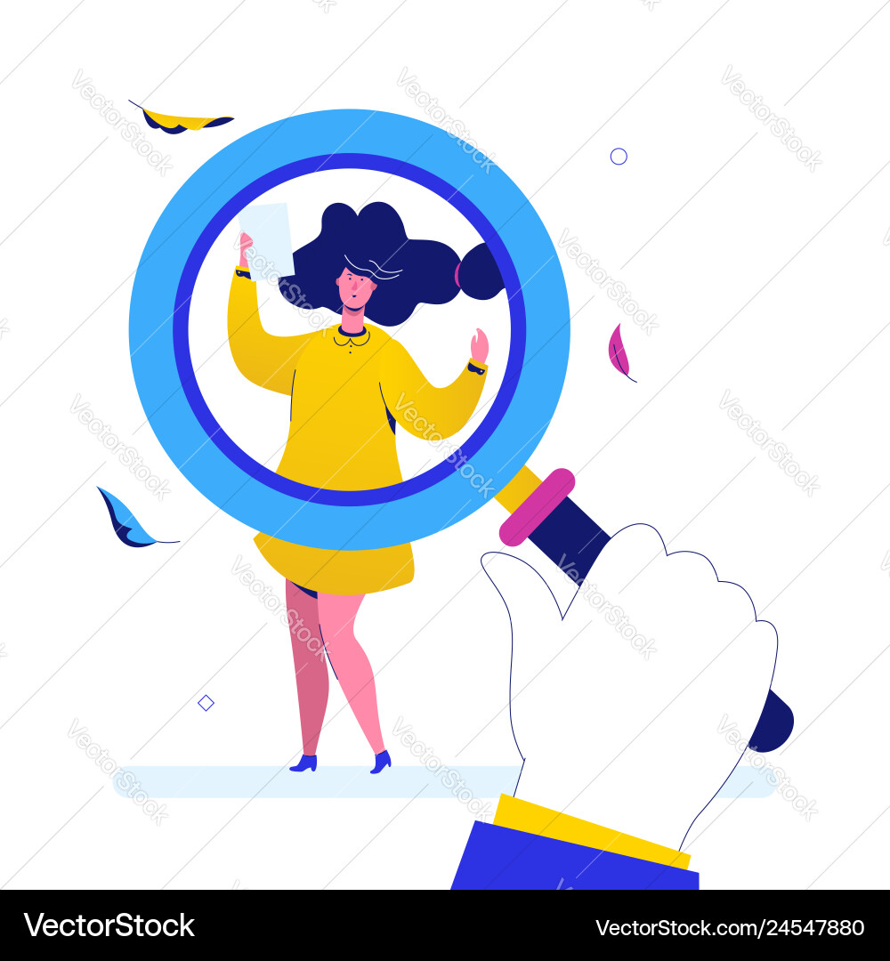 Search for candidate - flat design style Vector Image