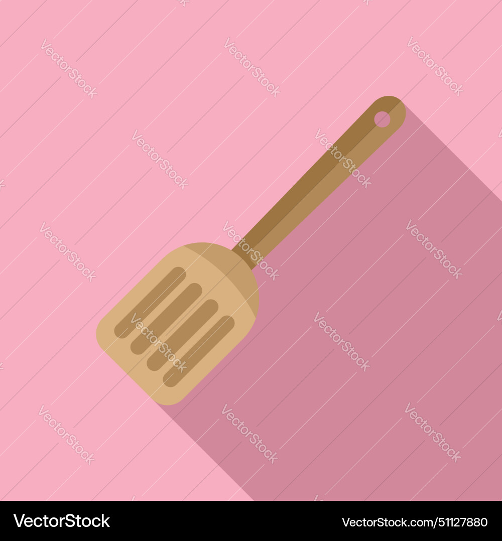 Useful spatula icon flat cooking tool Royalty Free Vector