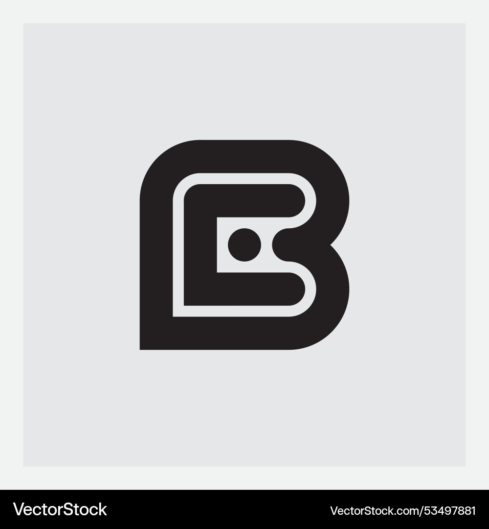 Bc - monogram or logo with dot design element Vector Image