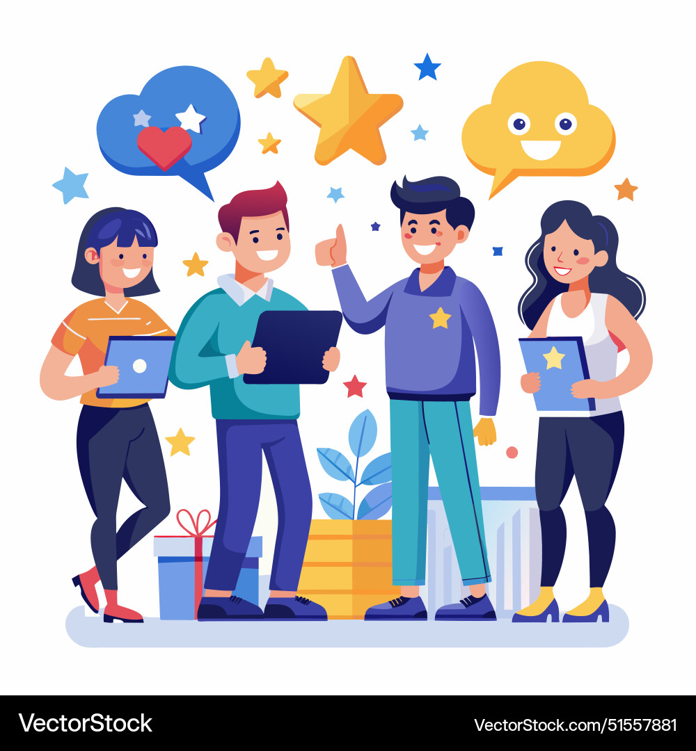 Customer feedback user experience or client Vector Image