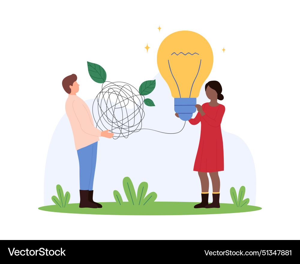 Development of creative idea brainstorming Vector Image