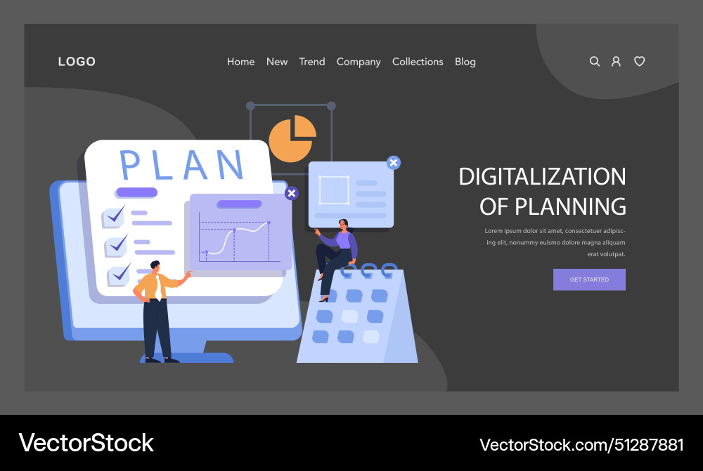 Expertise in digital planning Royalty Free Vector Image