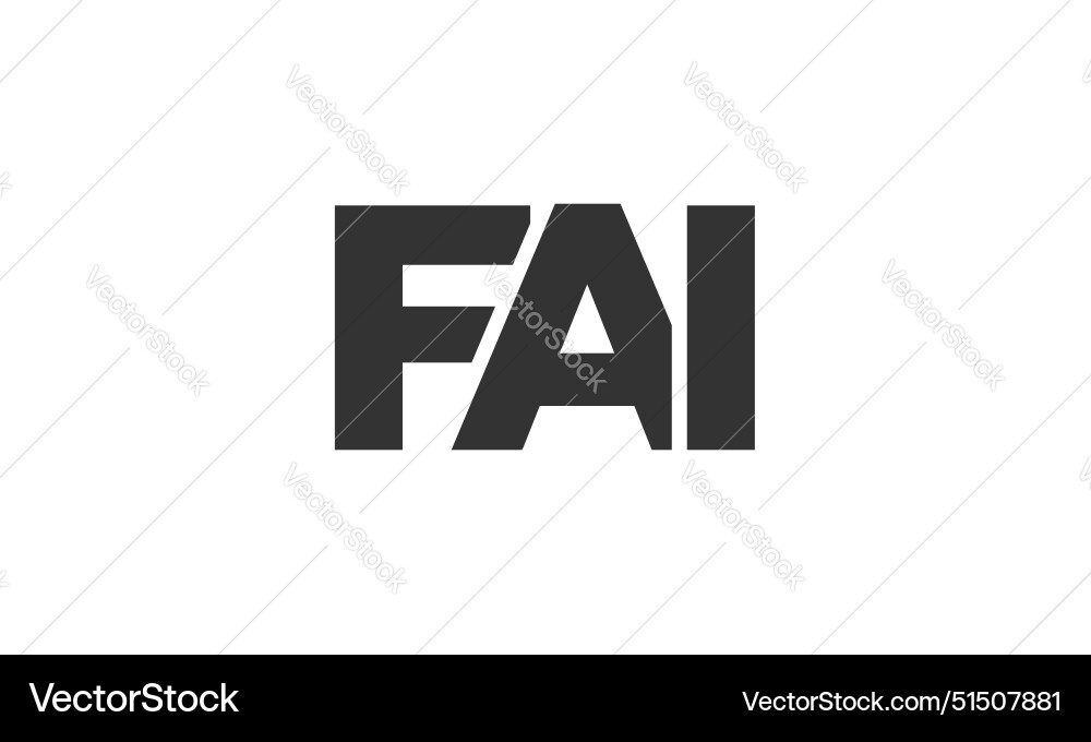 Fai logo design template with strong and modern Vector Image