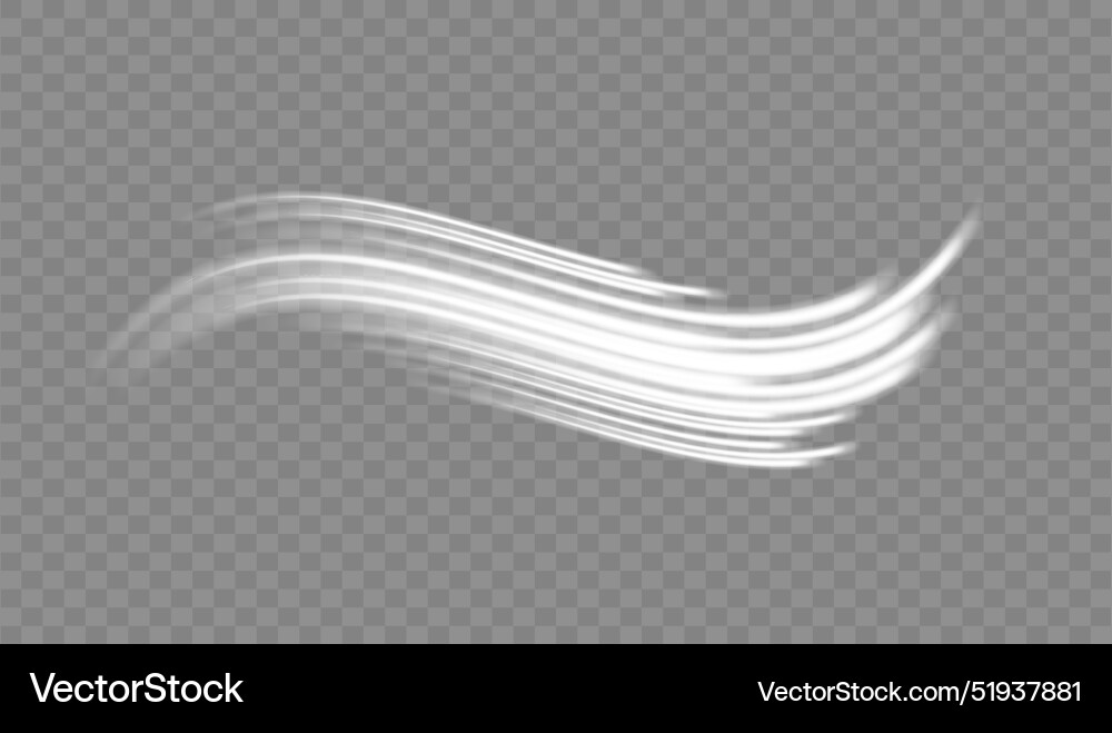 Glowing white speed lines motion high Royalty Free Vector