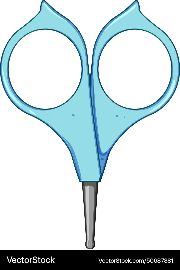 Hold kid scissors cartoon Royalty Free Vector Image