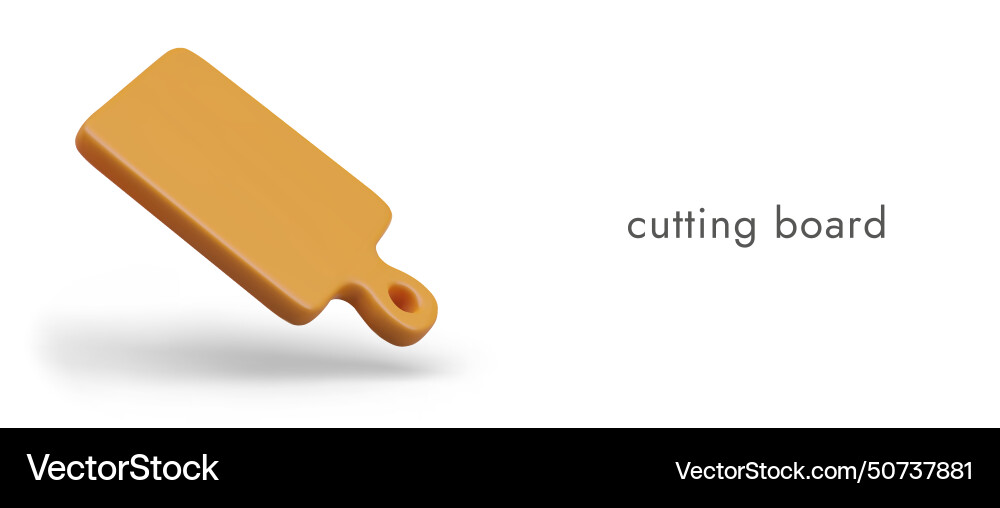 Kitchen rectangular cutting board realistic Vector Image