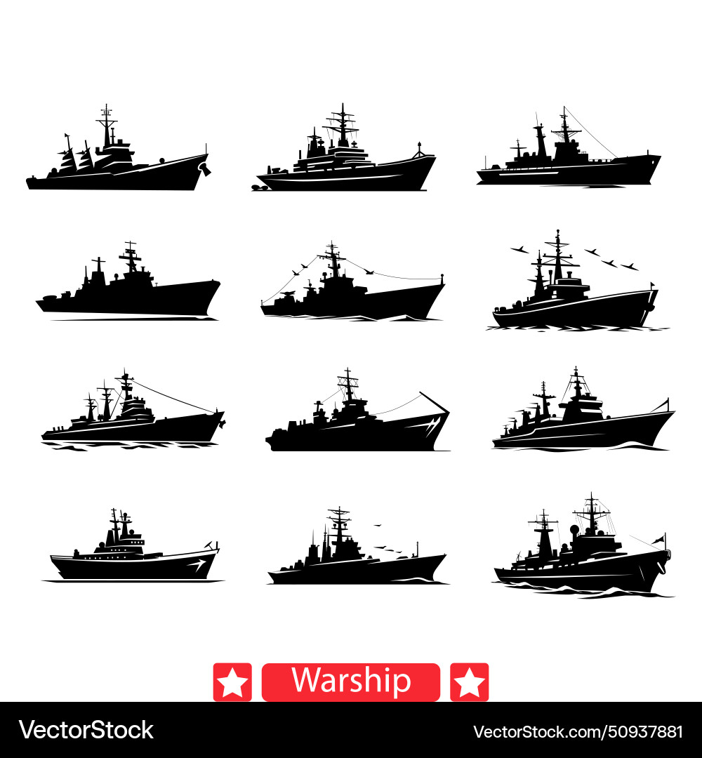 Maritime marvels cargo ship collection Royalty Free Vector