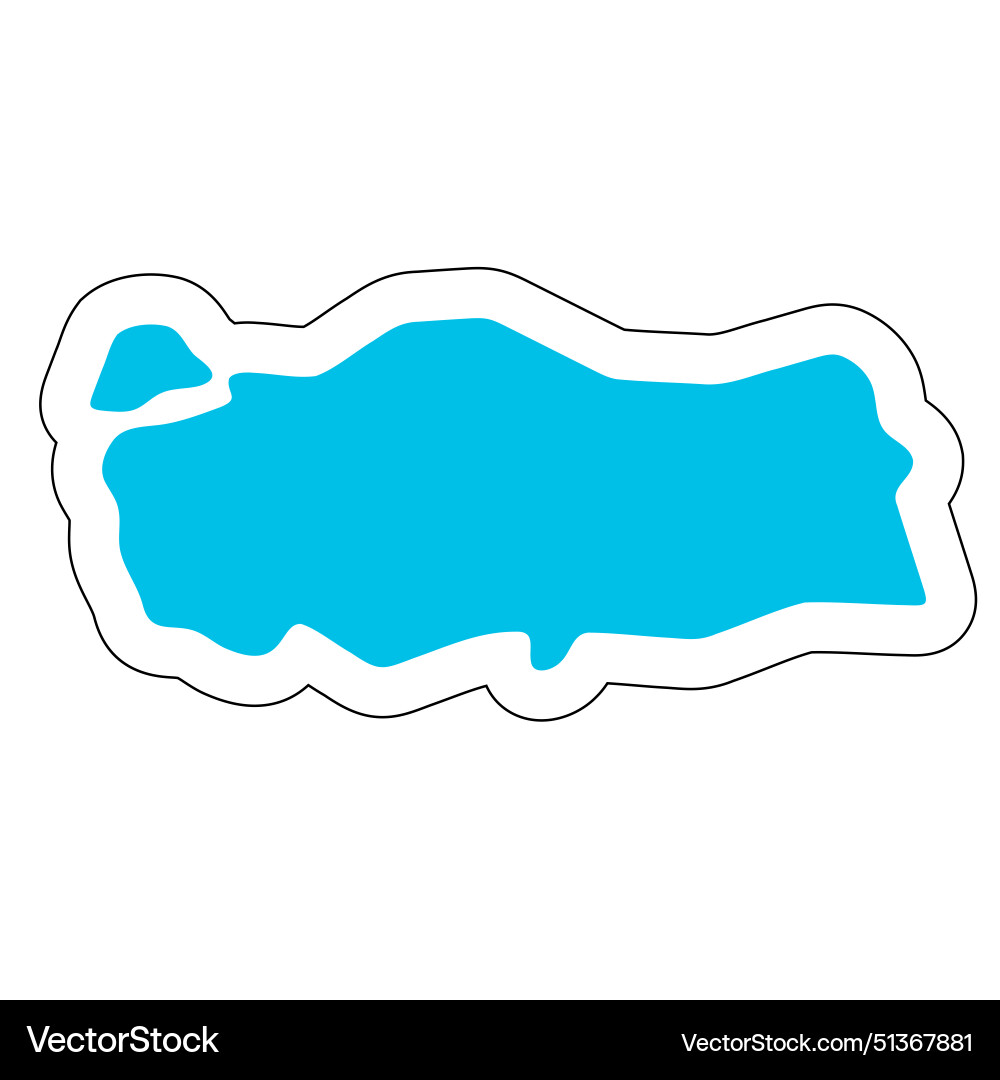 Turkey country map sticker Royalty Free Vector Image