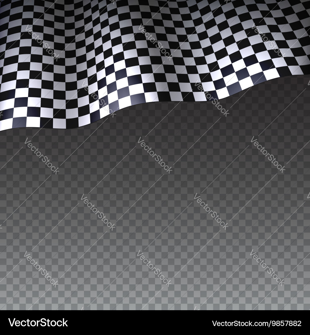 Checkered flag on transparent background Vector Image