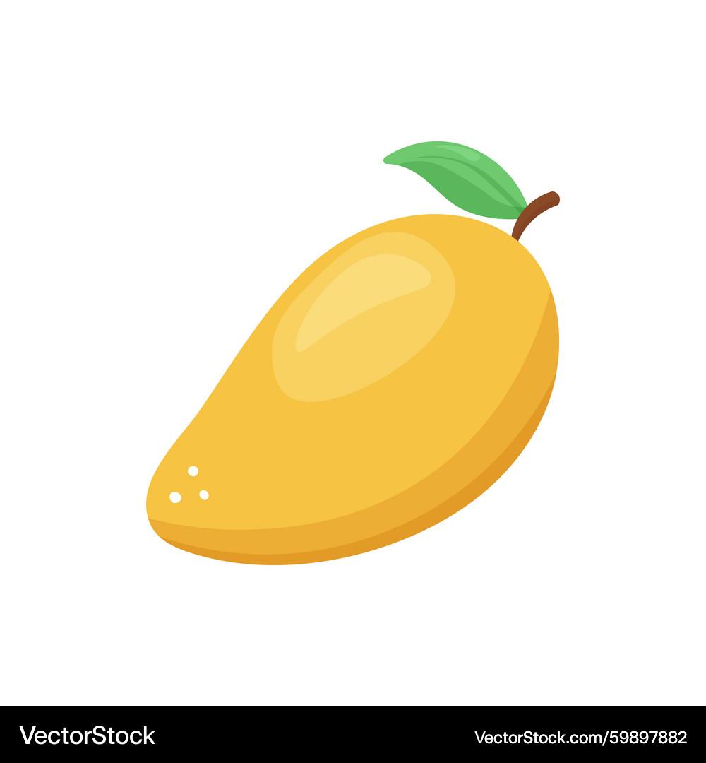 Cute Tropical Mango Illustration – Free Vector | VectorStock