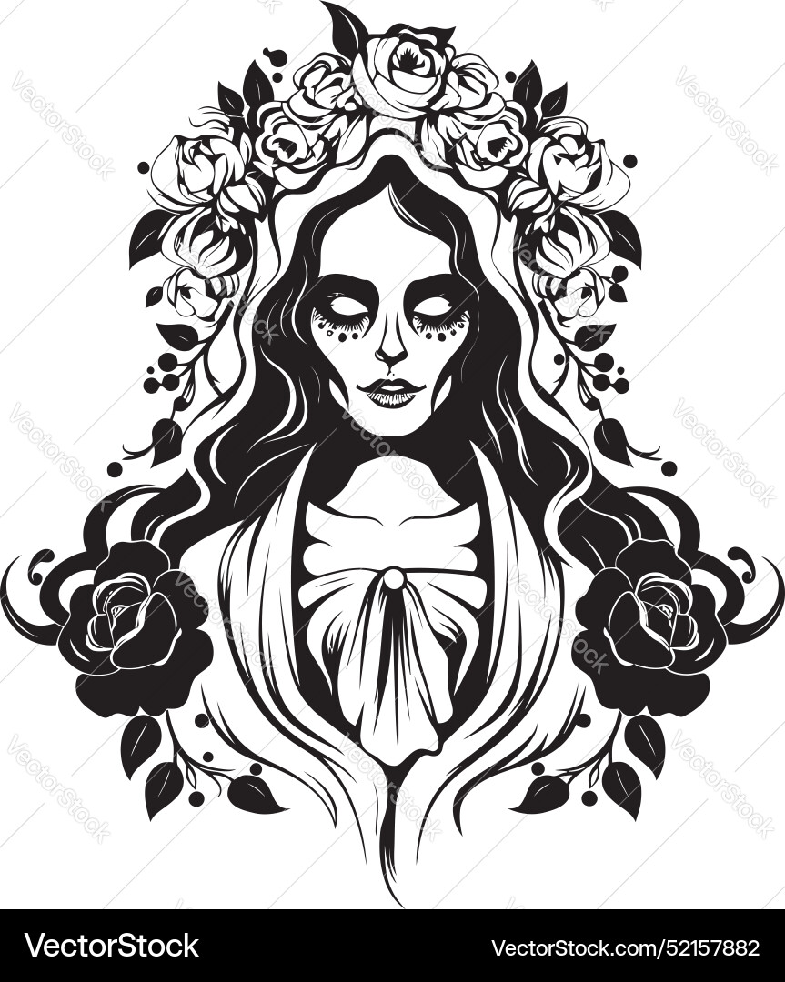 Enchanted ivy floral witch design whispering Vector Image