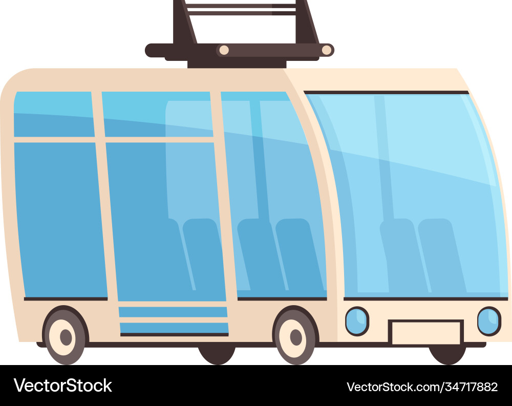 Futuristic shuttle bus composition Royalty Free Vector Image