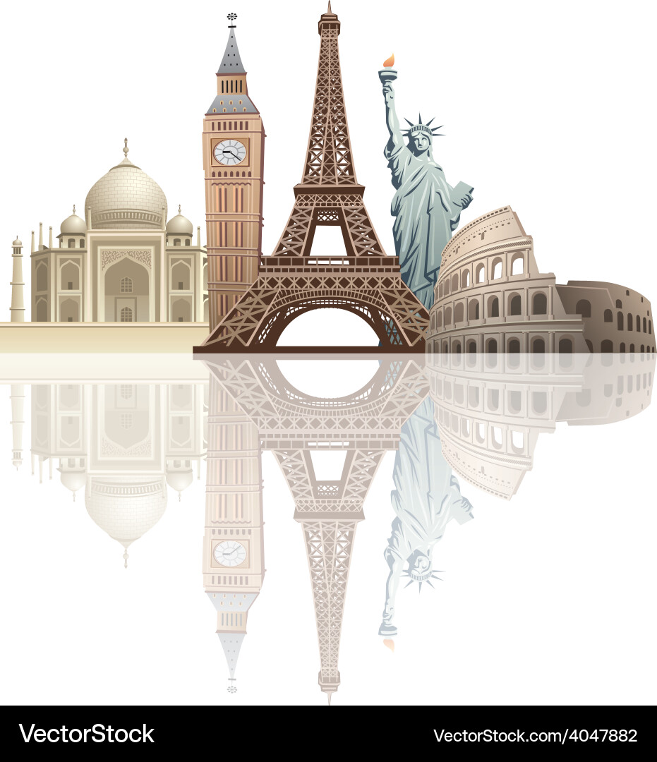 Landmarks Royalty Free Vector Image - VectorStock