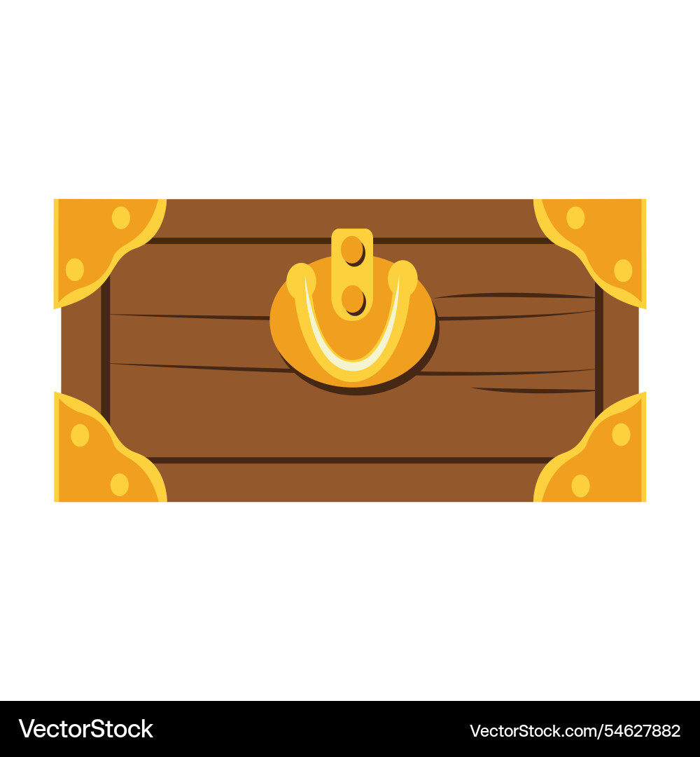 Old secret wooden box Royalty Free Vector Image