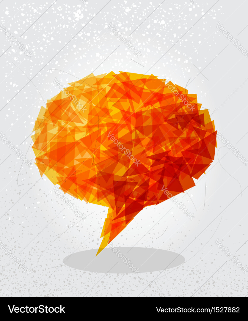 Orange social bubble shape Royalty Free Vector Image