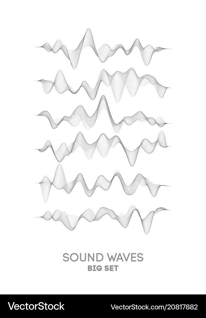 Sound wave music voice vibration Royalty Free Vector Image