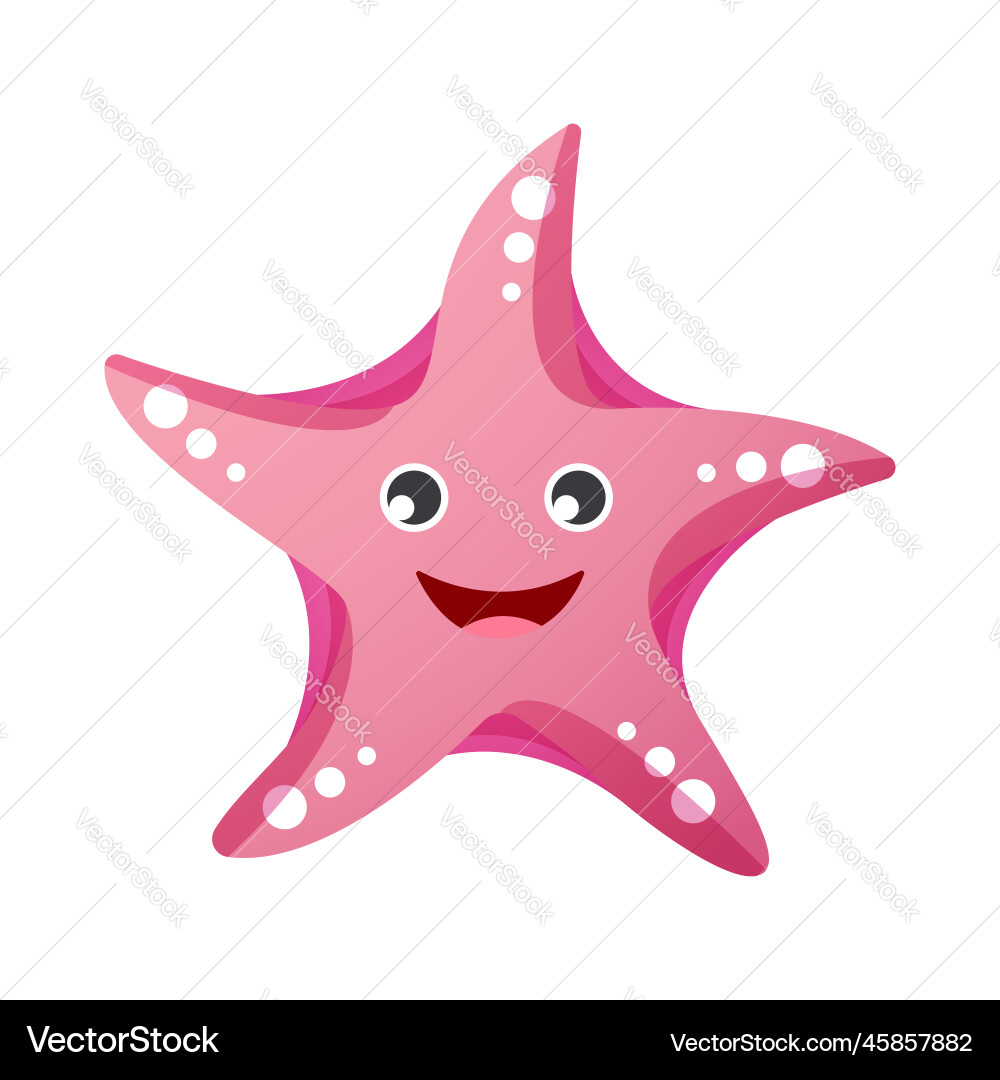 Starfish cartoon character Royalty Free Vector Image