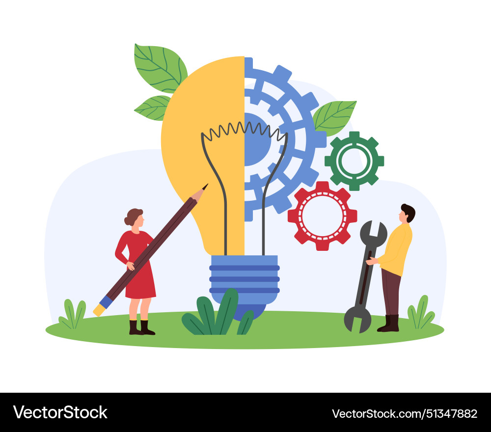 Teamwork for business project improvement Vector Image